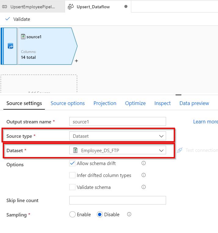 Azure Data Factory Implement Upsert Using Dataflow Alter Row